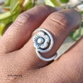 TRIDHA SILVER- Sterling Silver Floral Ring - Handcrafted Boho Flower ...