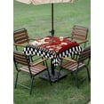 Chefs Square Outdoor Tablecloth with Umbrella Hole Food Coffee Cookies ...