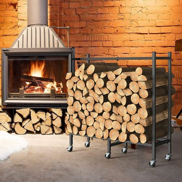 2.7ft Firewood Rack Log Holder Heavy Duty Logs Stand Stacker Holder ...