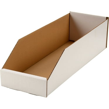 Global Industrial Open Top Corrugated Bin Box, 4"W x 12"D x 4-1/2"H ...