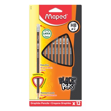 Maped #2 Triangular Graphite Pencils, Pre-sharpened, Comfortable for ...