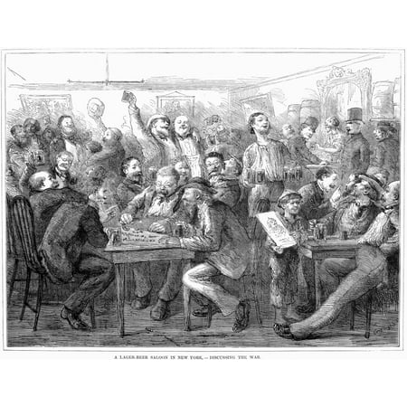 New York: Saloon, 1870. /Ndiscussing The Franco-Prussian War At A ...