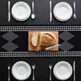 Abstract Stripe Diamond on Black Table Runner 70 Inches Long,Kitchen ...