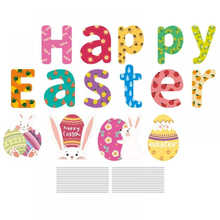 Happy Easter Sign To Color