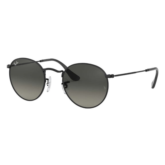 Ray-Ban RB3447N 50mm Round Metal Frame Sunglasses, Black/Grey Gradient ...