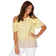 Women's Plus-Size Active Poncho 2fer Top - Walmart.com