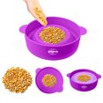 Popco Microwave Popcorn Popper, Collapsible Silicone Bowl, Purple, 15 ...