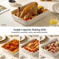 9x13 Deep Lasagna Baking Dish, Ceramic Casserole Dish for Oven, 4 ...