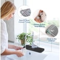 14.6 Inch Faucet Mat for Kitchen Sink Splash Guard - 6 Slope Water ...
