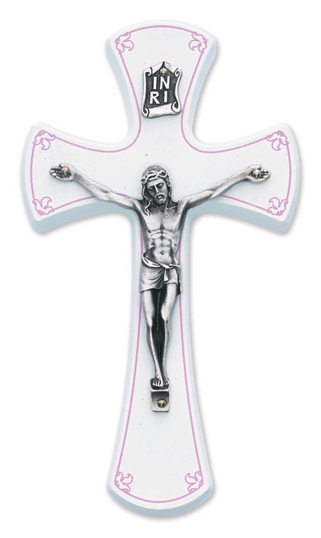 Medium Wood Pink Baby Crucifix - Walmart.com
