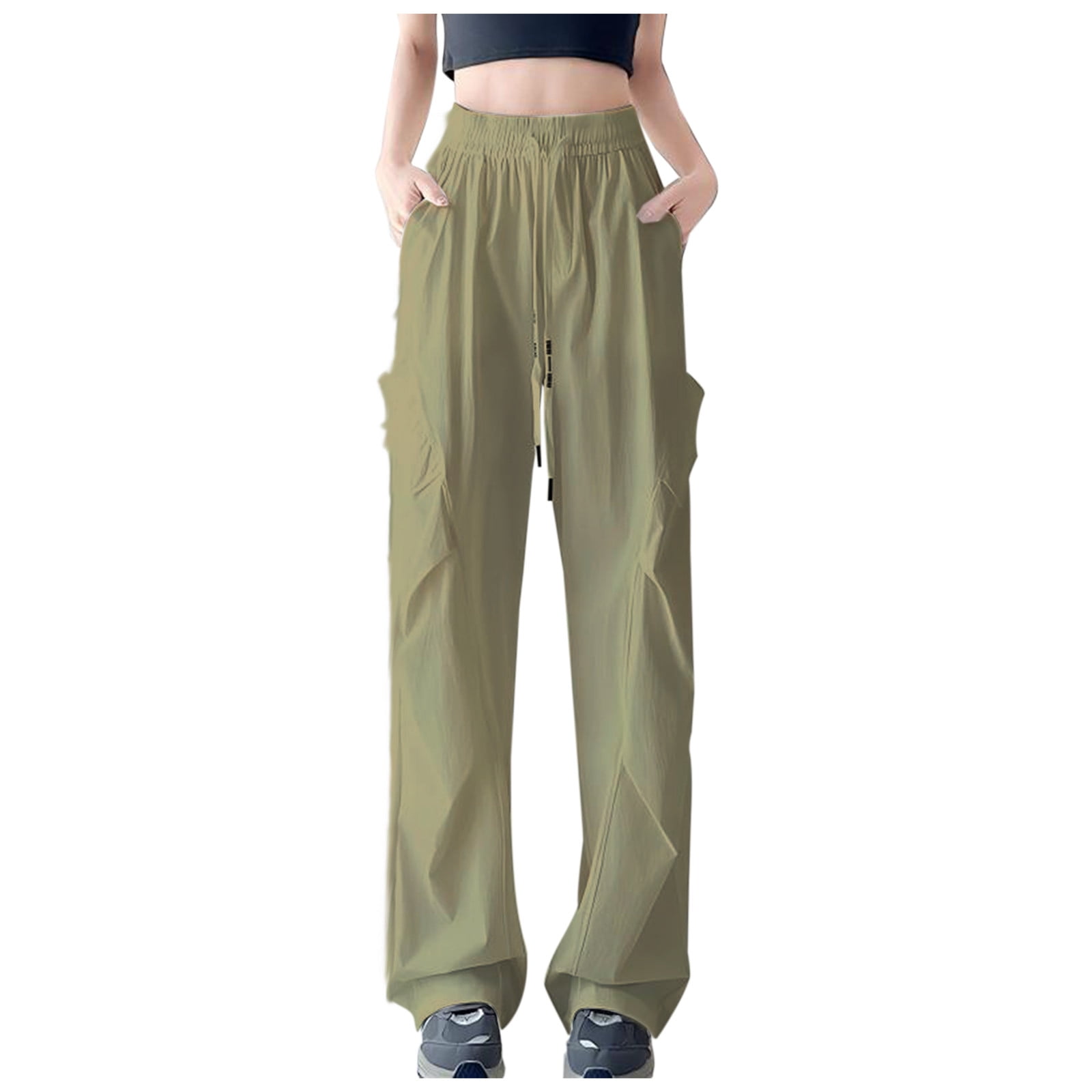 Click here for Bocqde Womens Wide Leg Cargo Pants Lightweight Qui... prices