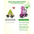 Vanmor Wooden Train Set for Toddlers, Magnetic Alphabet & Animal Trains ...