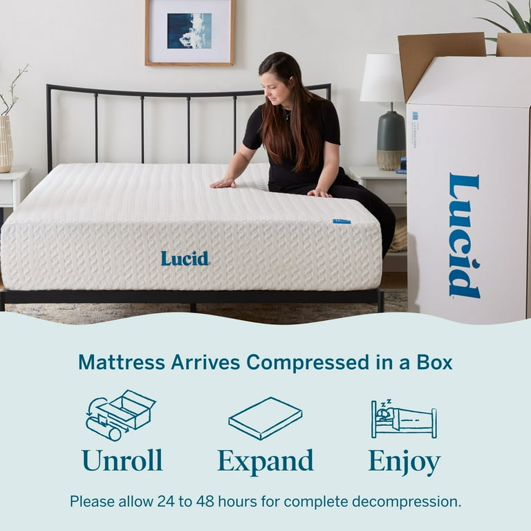 Free Shipping Lucid Bliss 12 Gel Memory Foam Mattress Plush Twin Walmart