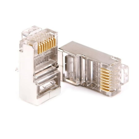 Mirror wind 100pcs Cat6 Crystal 8Pin RJ45 Modular Plug Network ...