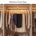 360-Degree Swivel Pants Hanger with Clips, Space-Saving Vertical Closet ...