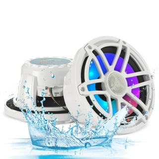 6.5" Waterproof Audio Marine Grade Dual Speakers with Built-in ...