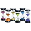 DecMode 13" x 6" Brass Glass Hourglass Sand Timer with Rotating Stand ...