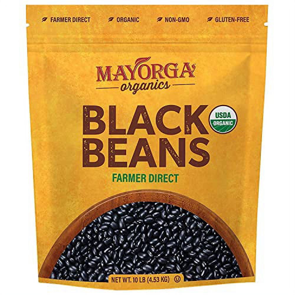Mayorga Organics – Black Beans USDA Organic Certified, Resealable Bag ...