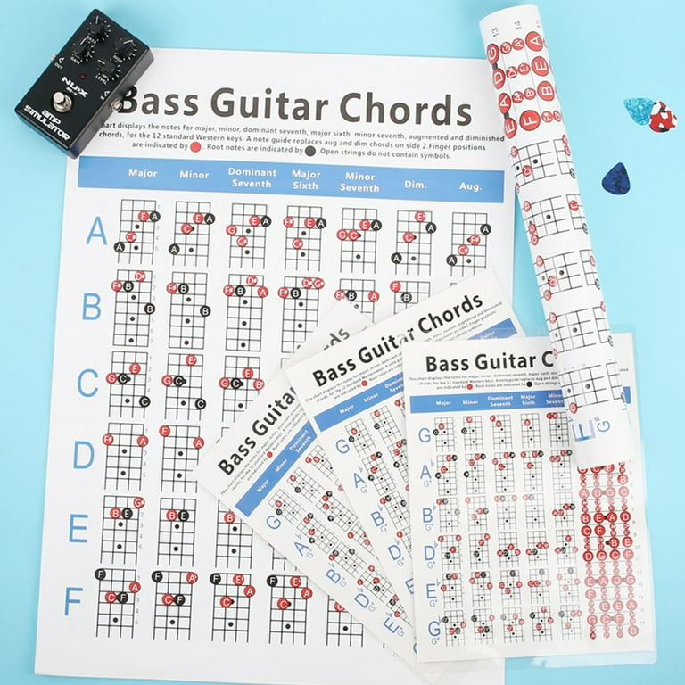 Bass Guitar Chord Chart 4 String