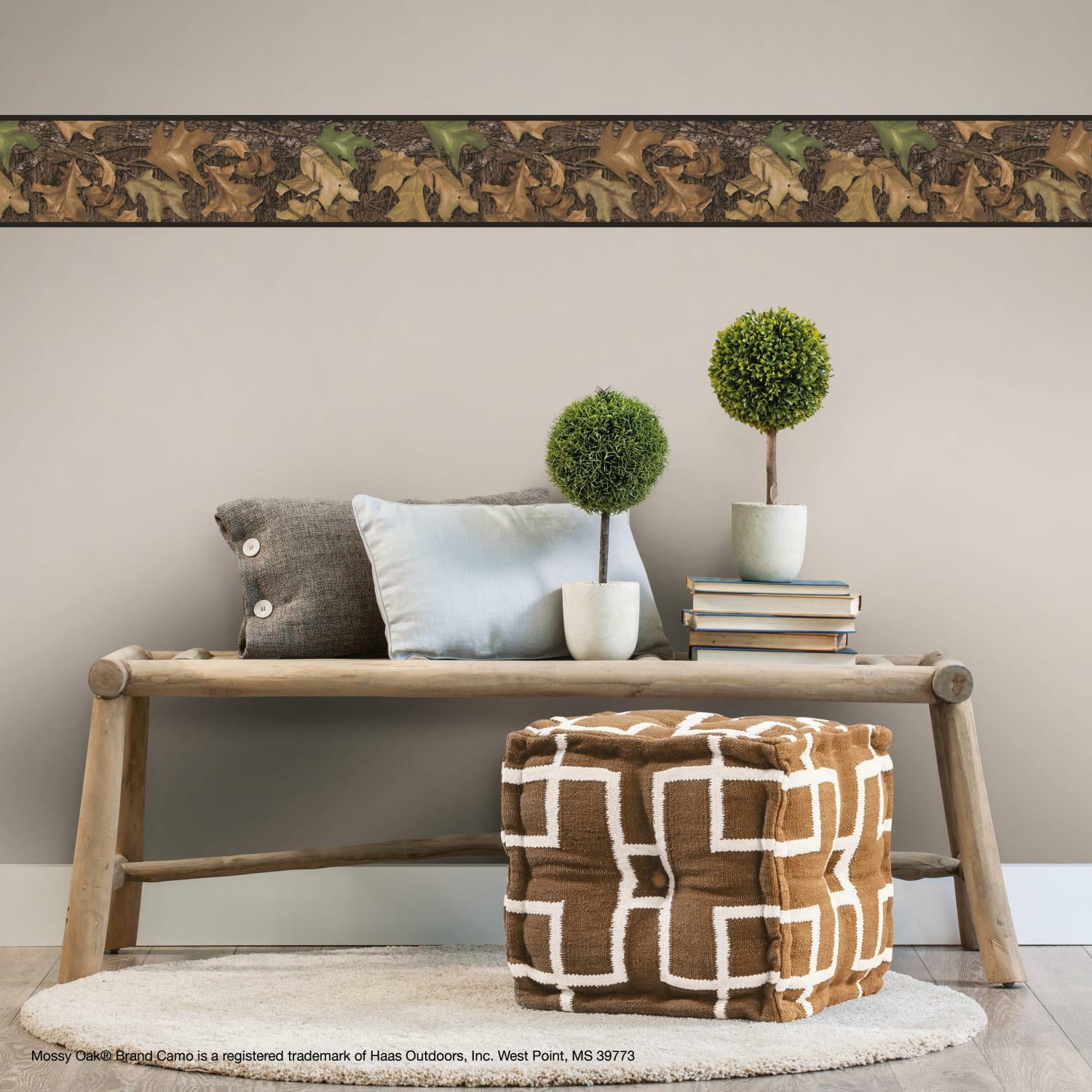 Mossy Oak Peel And Stick Leaf Hunting Camo Wall Border Woods Wallpaper