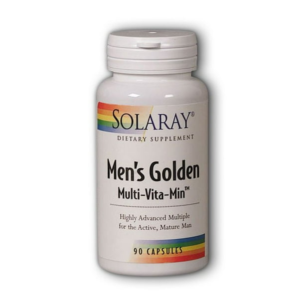 Solaray Men's Golden Multi-Vita-Min Capsules, 90 Ct - Walmart.com
