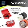 Rio Salto Plug Lock for Lockout Tagout Kit 16-Piece, For 220 Volt & 500 ...