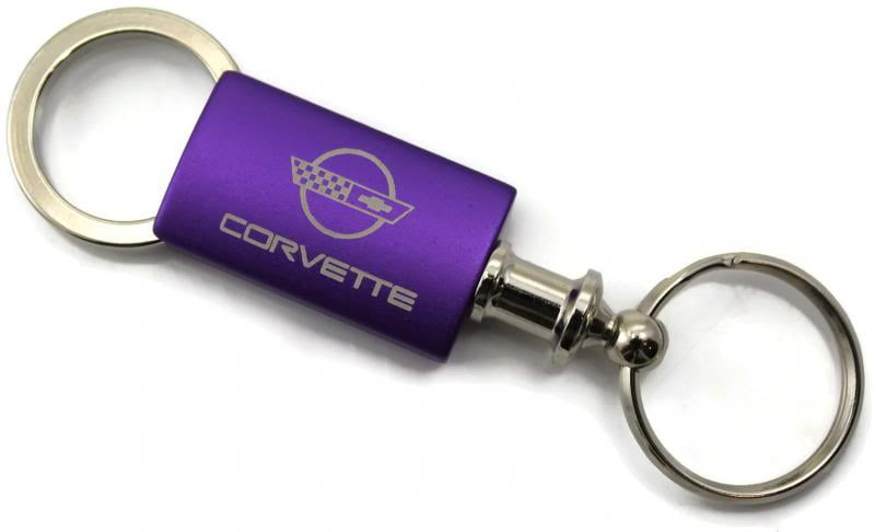 Chevrolet Chevy Corvette C4 Purple Anodized Aluminum Valet Key Chain ...