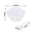 Efavormart 24 Pack | 3.5oz Clear Plastic Mini Party Bowl, Lid And Spoon ...