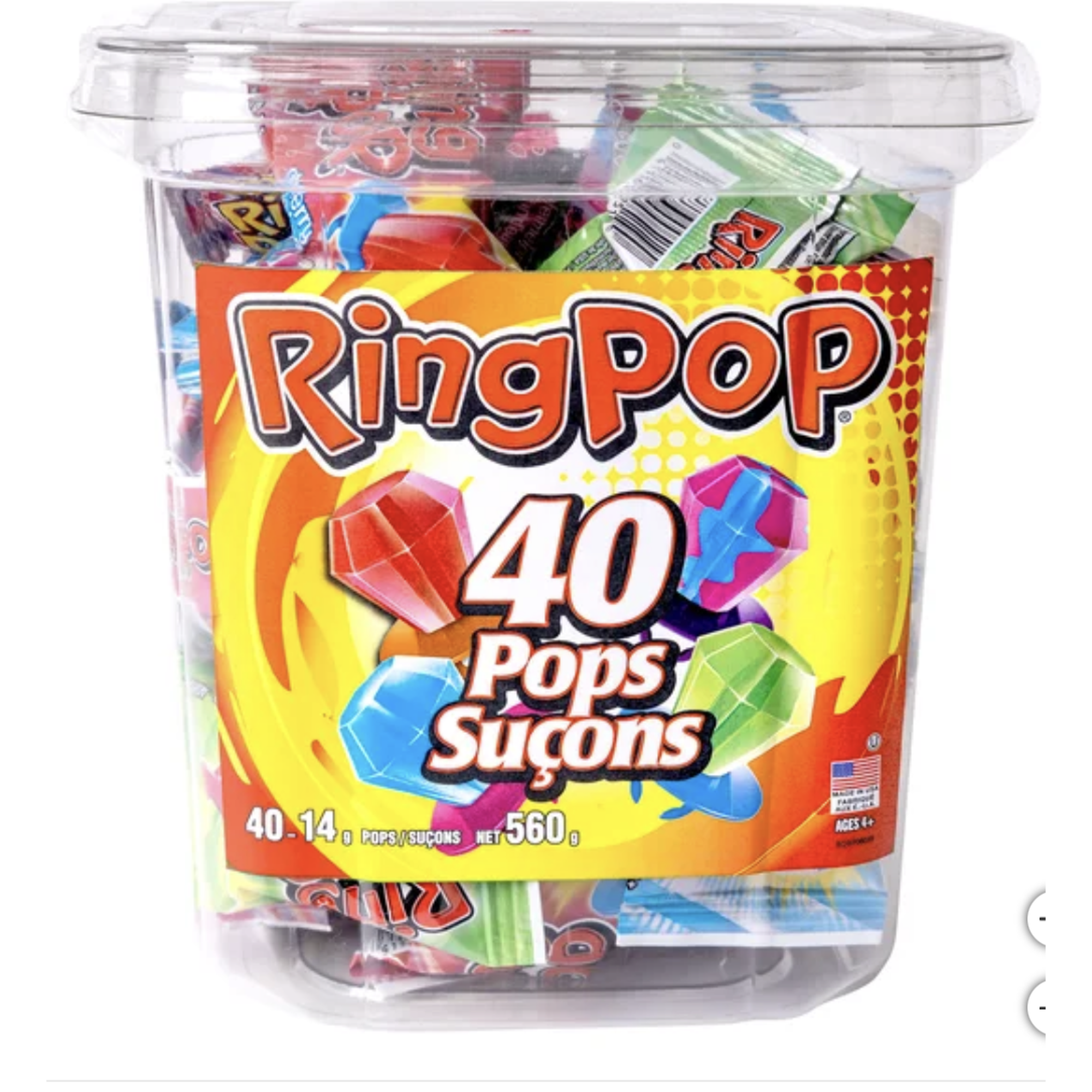Click here for Ring Pop Ringpop  Assorted Flavoured Pops  40 × 14... prices