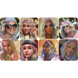 RightOn 14" Rainbow Wig Short Curly Bob Wig Colorful Hair Wigs Multi ...