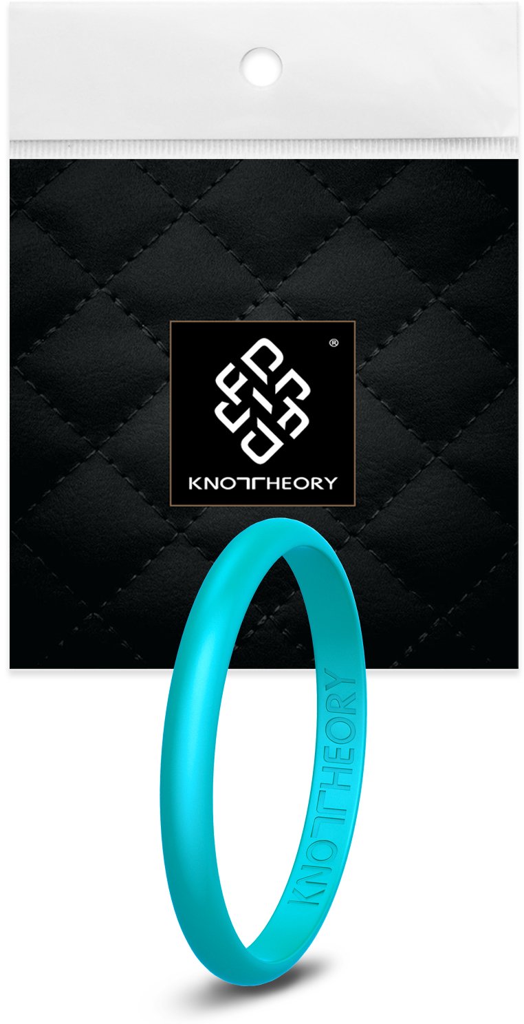 Knot Theory Silicone Wedding Ring Band For Women - Slim Thin Domed ...