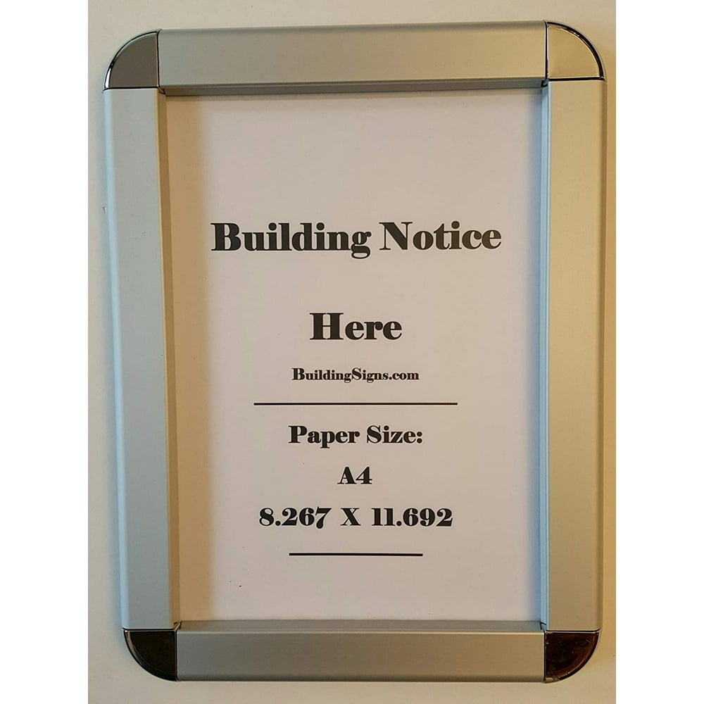 Hallway/Lobby Notice Frame A4- Chrome !!! ( Heavy Duty - Aluminum ...