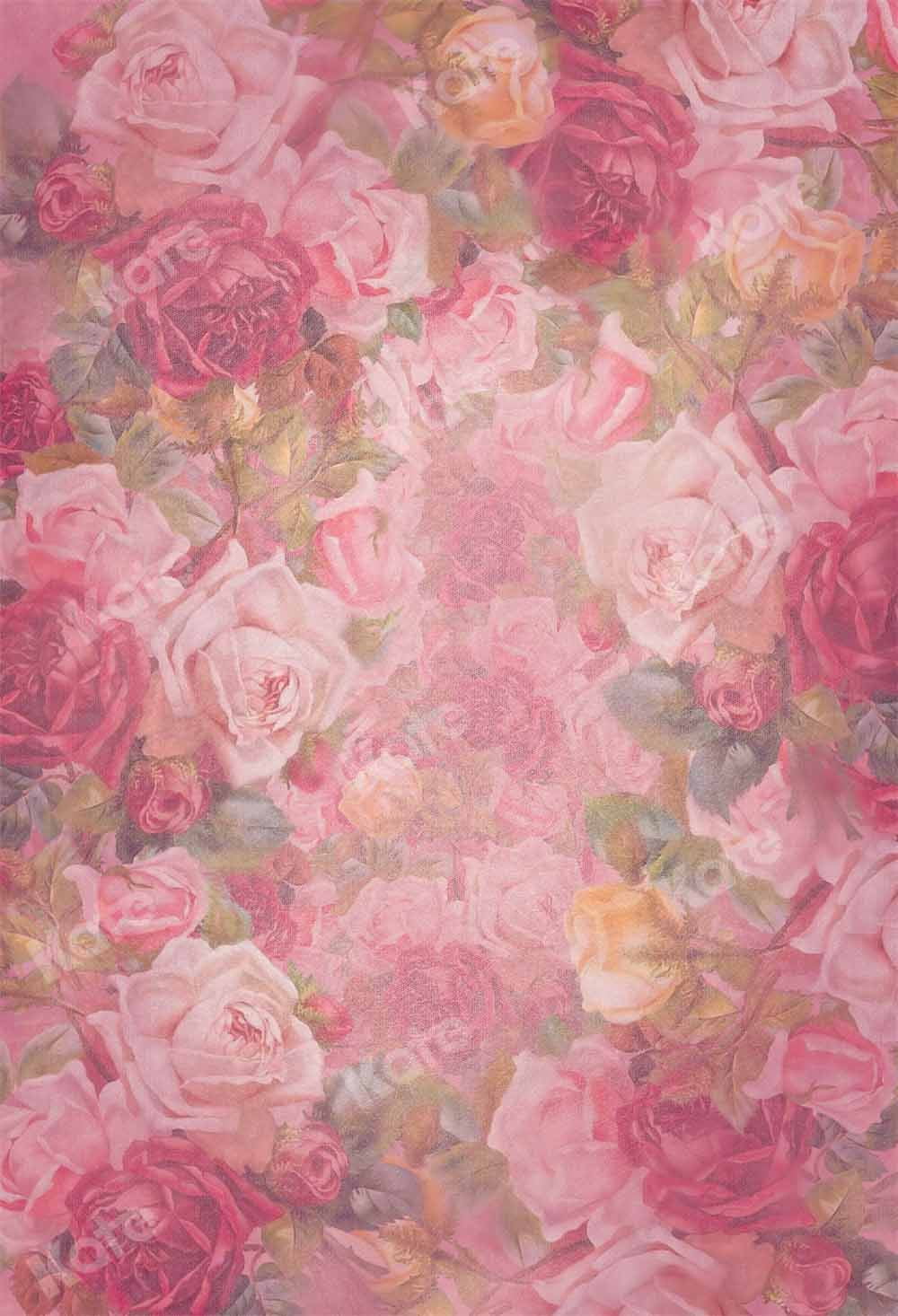 Kate 10x10ft Valentine's Day Rose Photography Backdrops Retro Art Pink ...