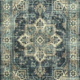 Mainstays Distressed Vintage Blue Persian Indoor Area Rug, 4' x 5'4 ...