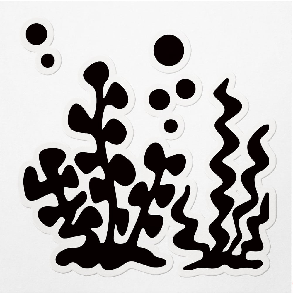 Vinyl Stickers Decals Of Seaweed Set Silhouette - Waterproof - Apply On ...