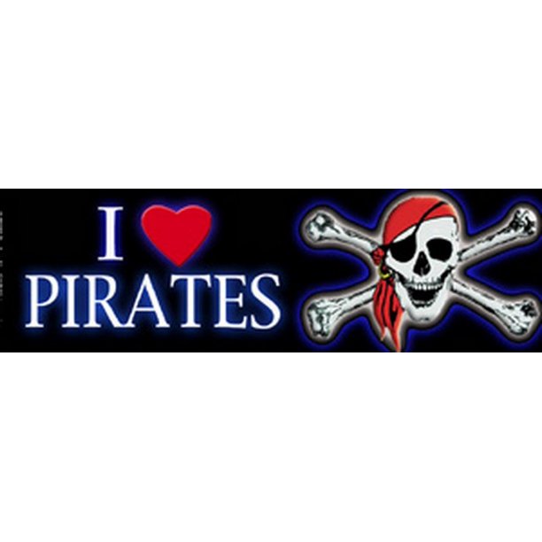 Pirates I Love Pirates Sticker S-3068 - Walmart.com - Walmart.com