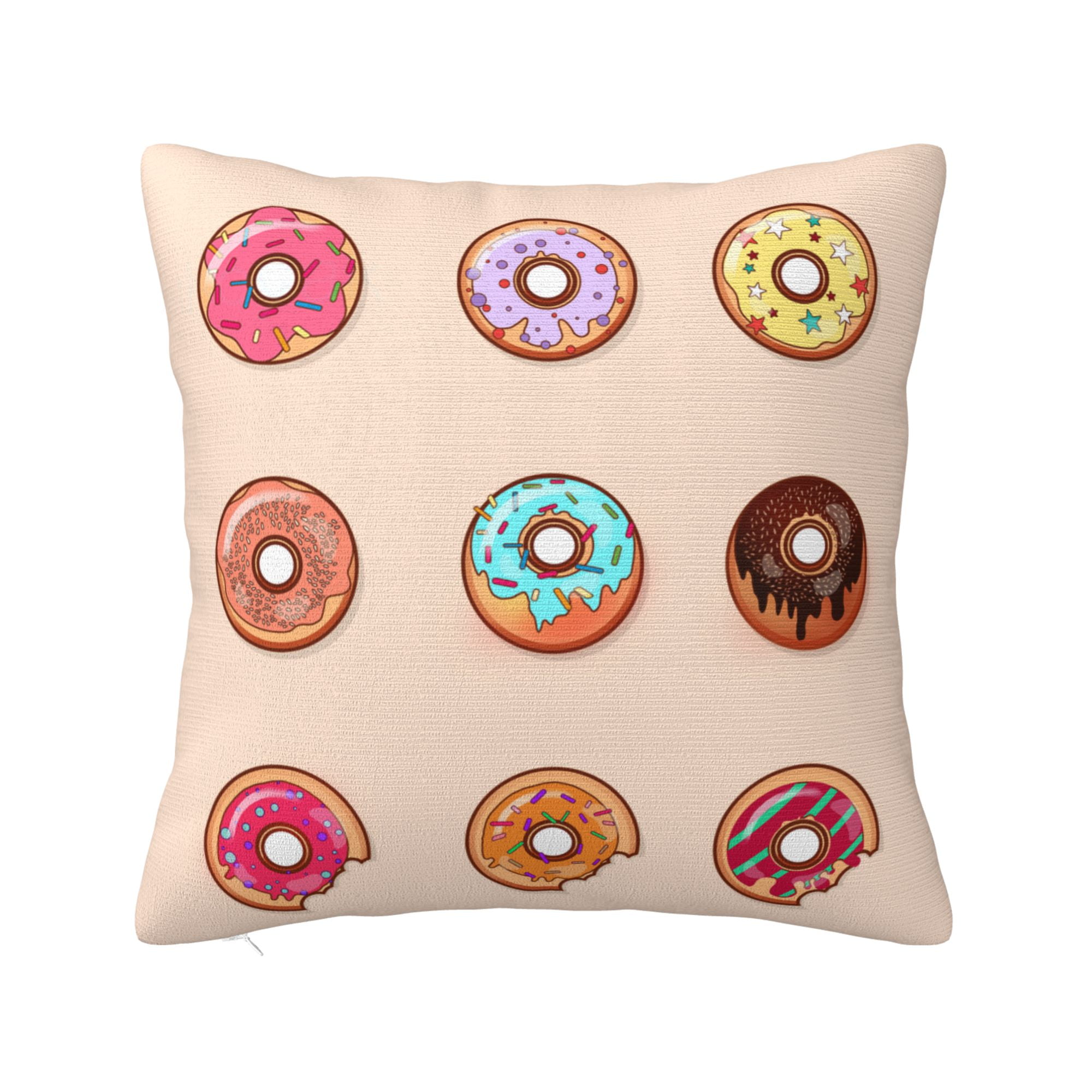 ZICANCN Donut Texture Design Decorative Throw Pillow Covers, Bed Couch ...