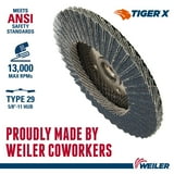 TIGER X Flap Disc, 4 1/2 in Angled, 40 Grit, 5/8 in - 11 Arbor ...