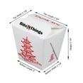 Bits N Things Pagoda White Paper Chinese Take Out Containers, 16 Oz, 25 ...
