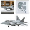 F22 Fighter Unassembled Paper Model Kit DIY Toy for Aviation ...