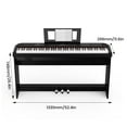 Huloretions Portable 88-Key Weighted Digital Piano with Dual Headphone ...