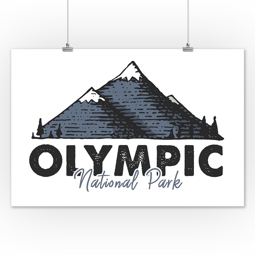 Olympic National Park, Washington - Mountains - Icon - Lantern Press ...