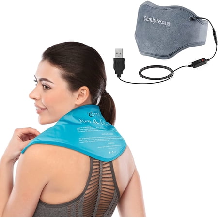 Neck Heating Pad & Ice Pack for Neck,Reusable Cold Pack Compress ...