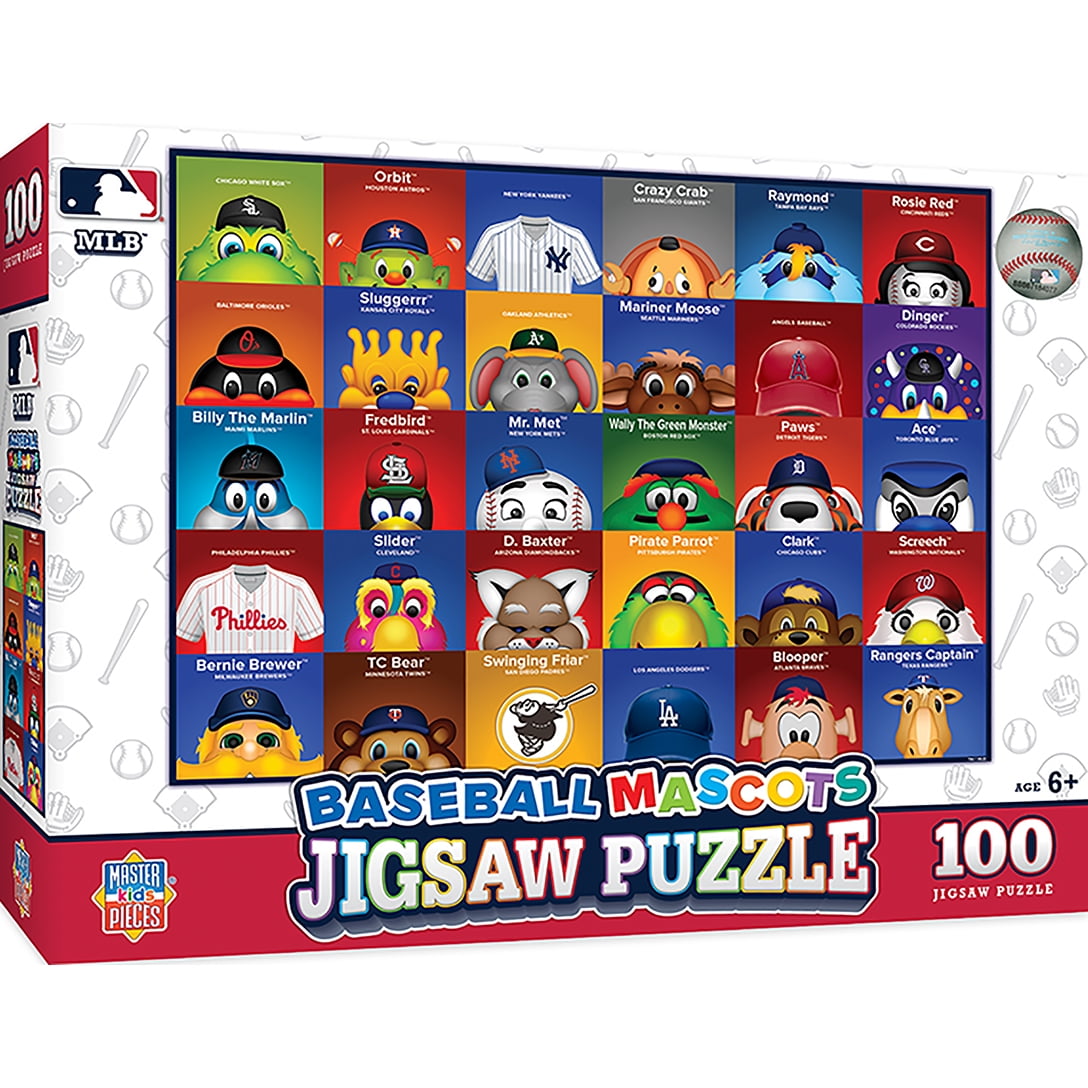 MasterPieces 100 Piece Sports Puzzle - MLB Mascots - 14"x19" - Walmart.com