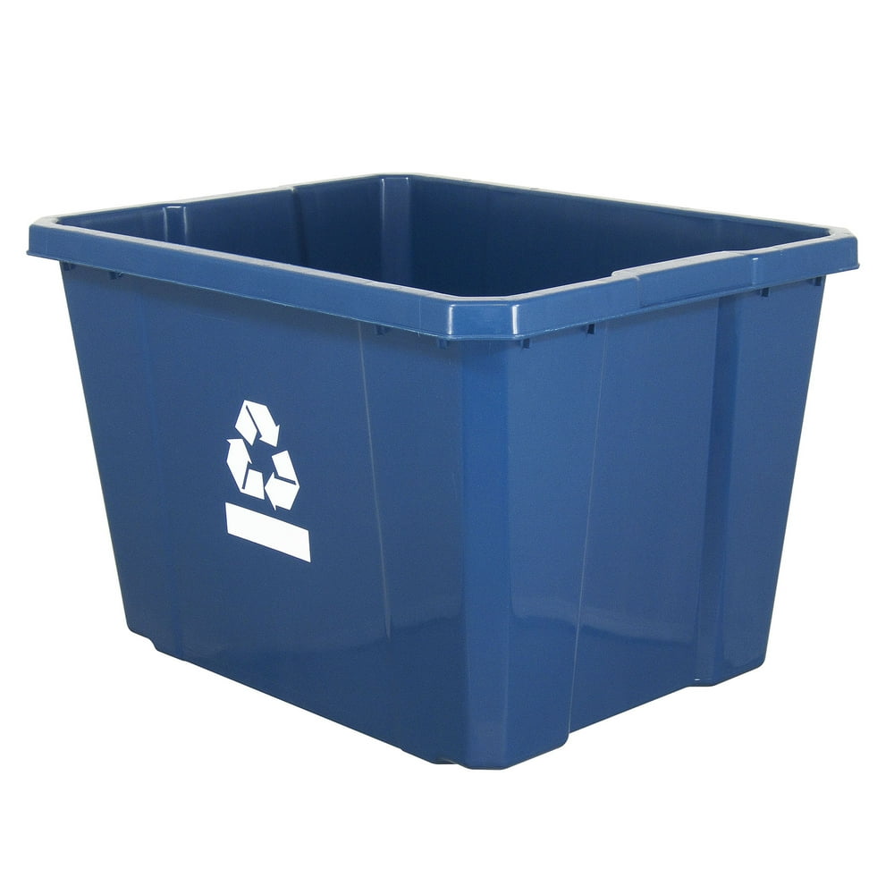 Gracious Living Medium Sized Plastic Curbside 17 Gallon Home Recycling ...