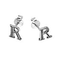 AeraVida Initials Alphabet Letter "R" Sterling Silver Post Stud Unisex ...