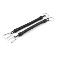 Uxcell Retractable Coil Spring Keychain Clasp with Key Ring 260mm, 1 ...