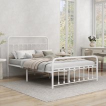 Ameriwood Home Austin Full Platform Bed Frame, Vintage White - Walmart.com