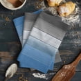 Blue Gray Ombre Kitchen Towels, Absorbent Microfiber Kitchen Dish Hand ...