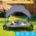 34.3'' Outdoor Elevated Dog Bed with Canopy, Raised Dogs Bed Small ...